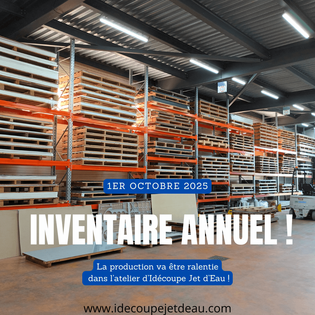 Inventaire annuel - IDECOUPE JET D'EAU